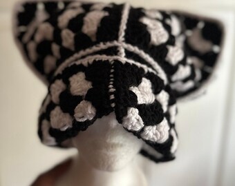 Granny Square PATTERN and Granny Square Hat With Cat Ears PATTERN - Etsy