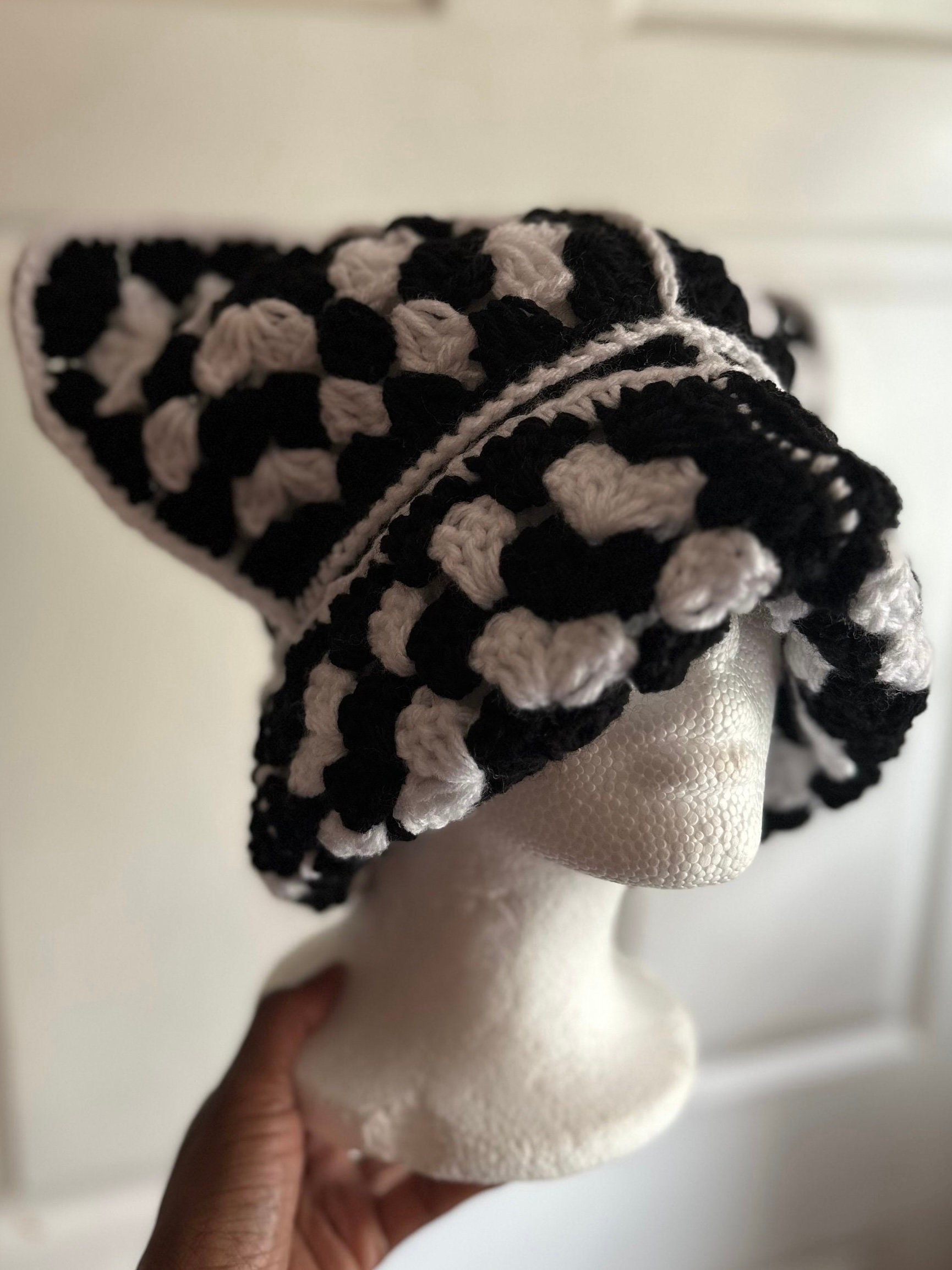 Crochet Granny Square Cat Hat - Etsy