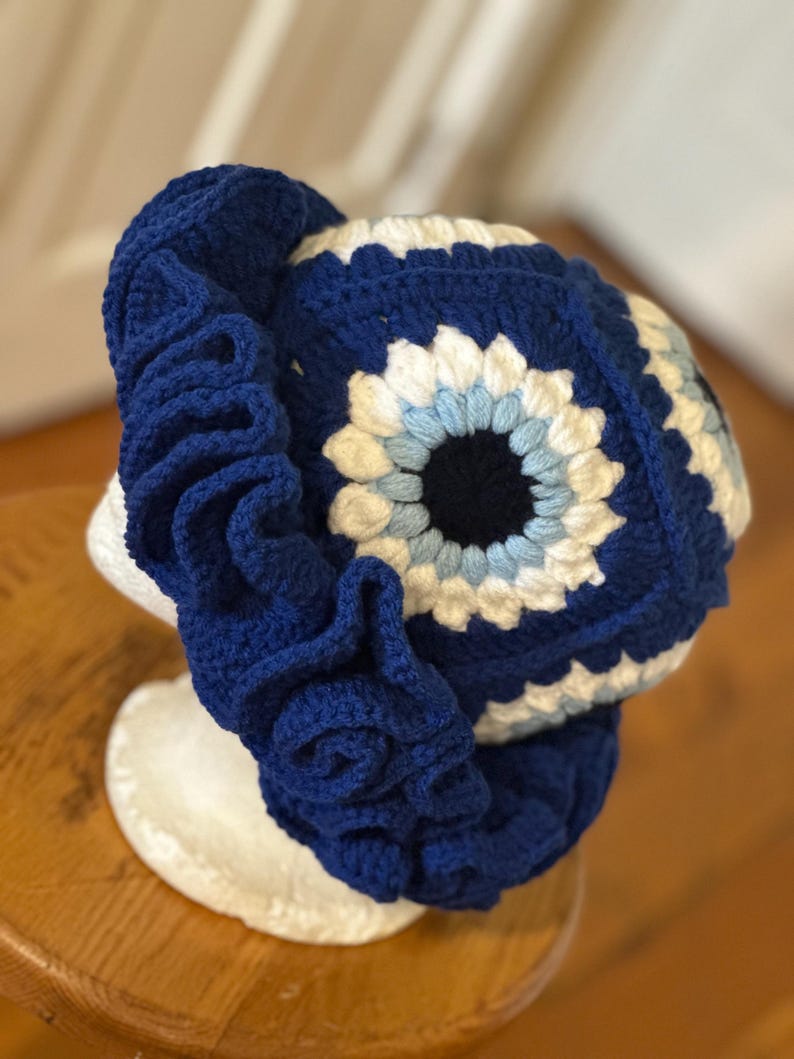 Evil Eye Crochet Hat - Etsy