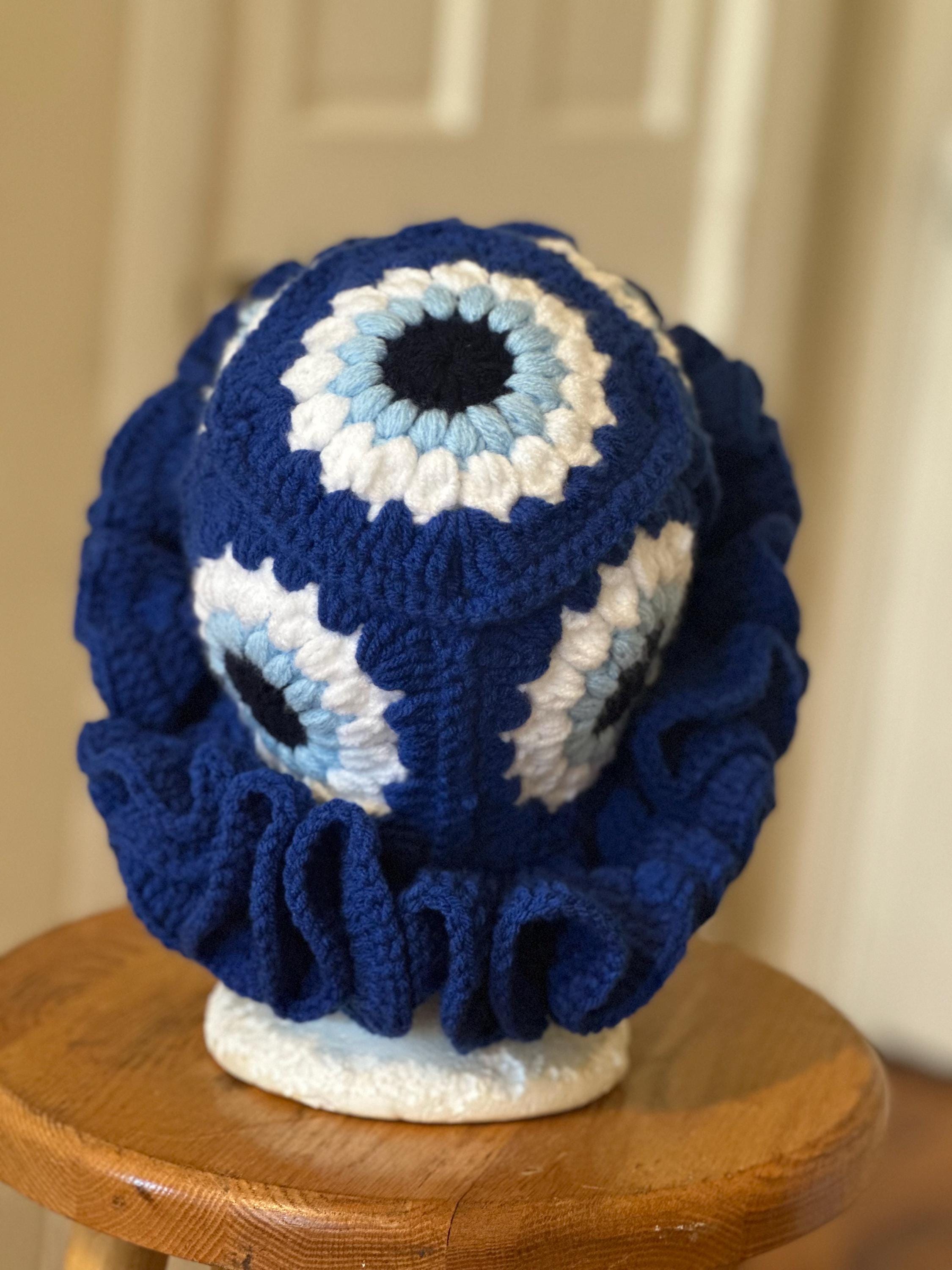 Evil Eye Crochet Hat - Etsy