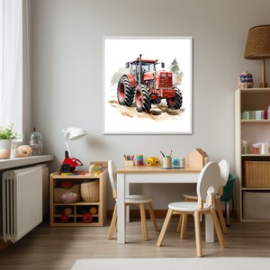Tractor Nursery Prints, Set of 3 Digital Prints, Farm Truck Prints ...