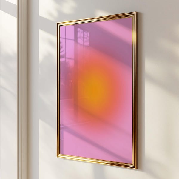 Glowing Gradient Wall Art - Etsy