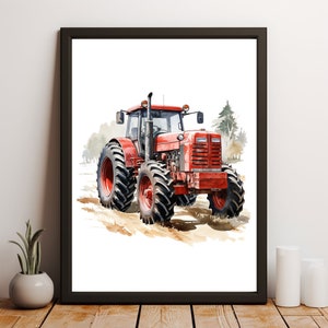 Tractor Nursery Prints, Set of 3 Digital Prints, Farm Truck Prints ...