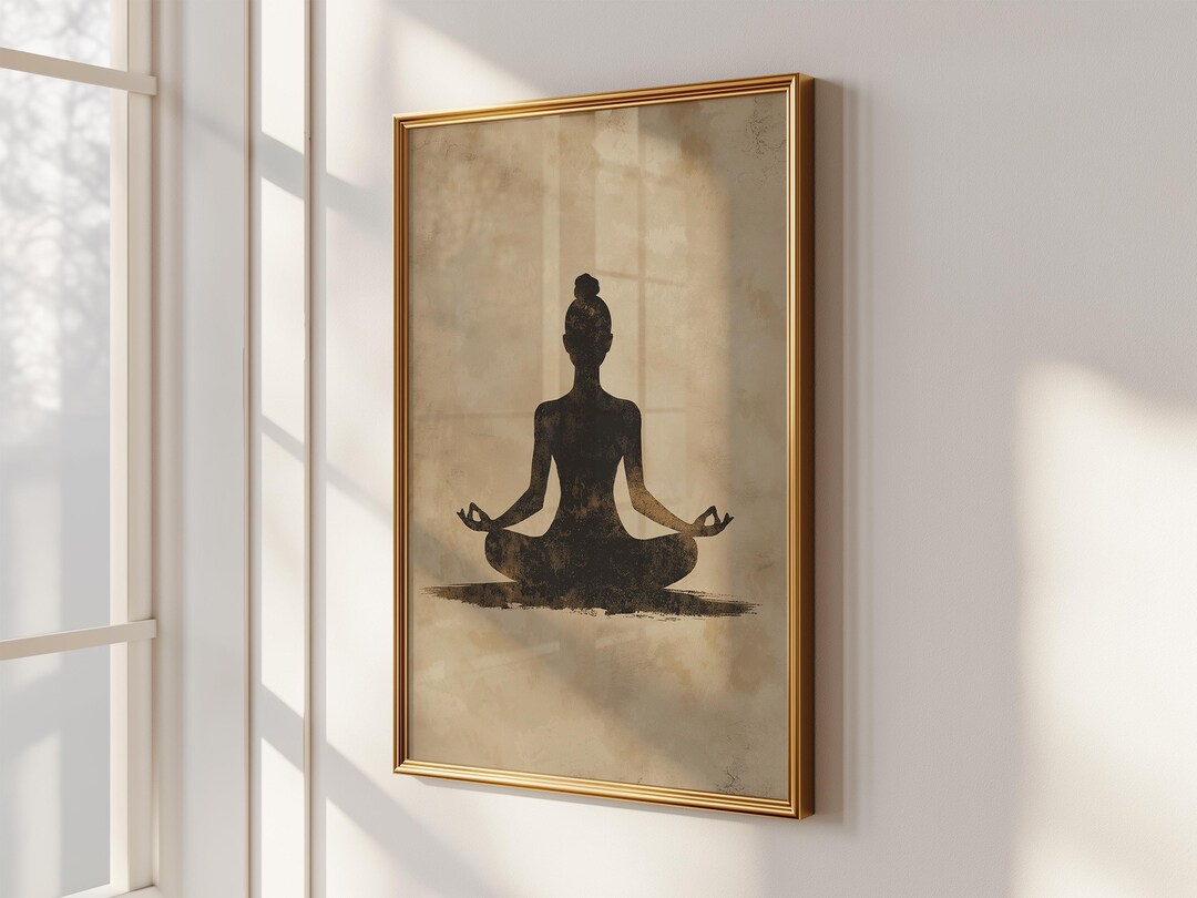 Minimalist Yoga Wall Art, Zen Meditation Poster, Boho Spiritual Decor ...
