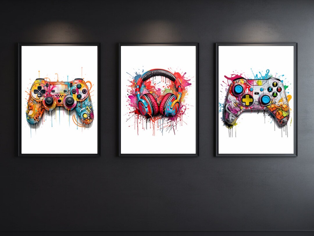 Gaming Prints, Set of 3 Gaming Prints, Gaming Poster, Gamer Gift, Games ...