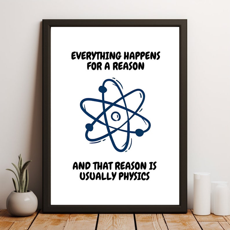 Science Wall Prints, Physics Watercolor Poster, Chemistry Printable ...