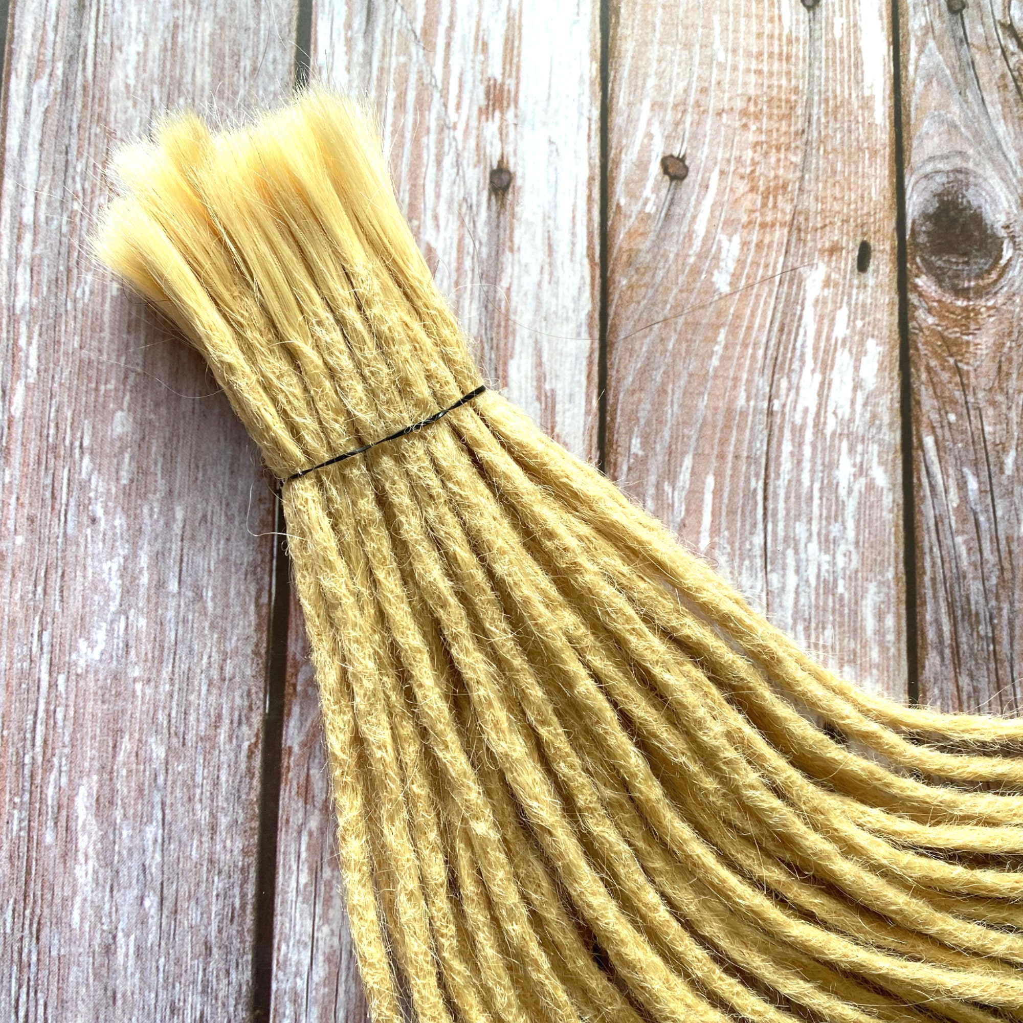 Straight Human Hair Dreadlock Extensions-0.6cm Small Pencil Size Real ...