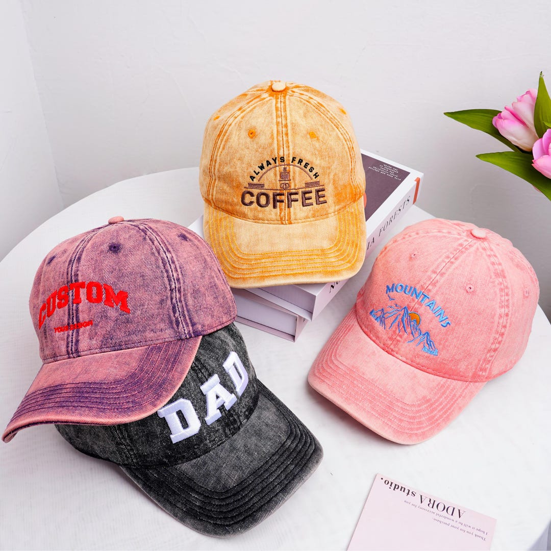 Custom Embroidered Hat,personalized Gift, Embroidery Logo Baseball Hat ...