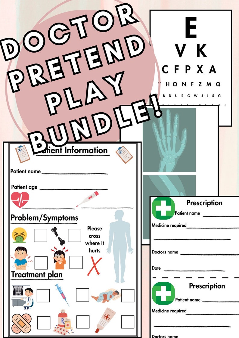 Doctors Pretend Play/dramatic Play/role Play Digital File, Printable ...