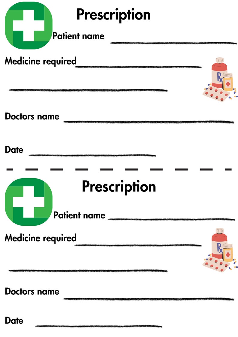 Doctors Pretend Play/dramatic Play/role Play Digital File, Printable ...