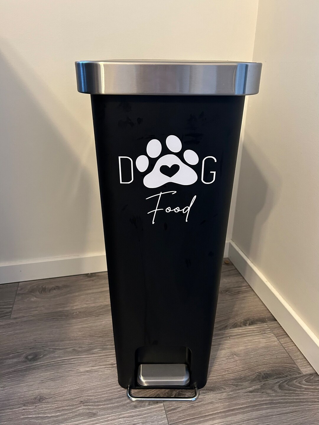 Dog Food Container Label, Paw Print, Made to Order, Sticker, Cute Dog ...