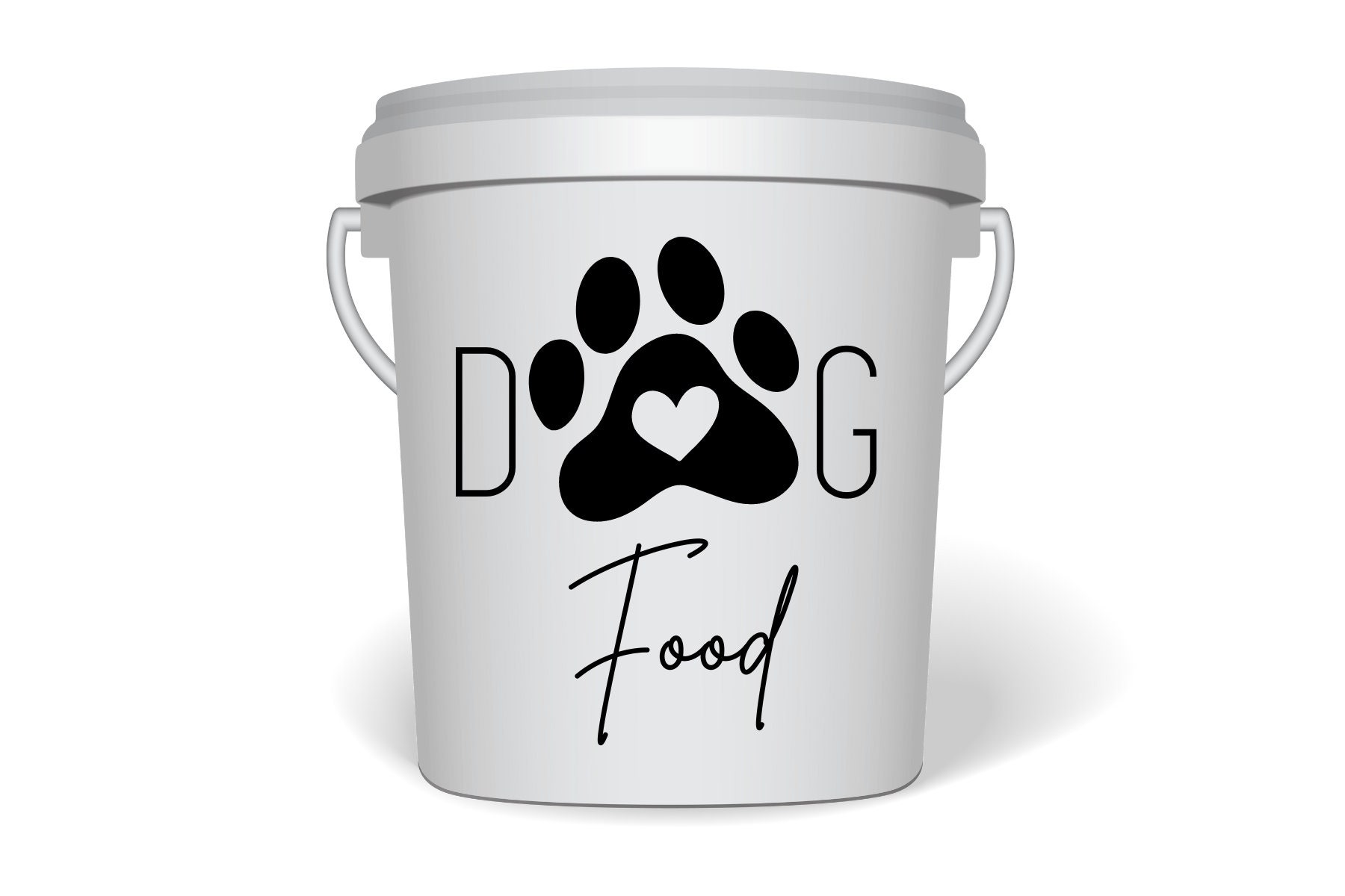 Dog Food Container Label, Paw Print, Made to Order, Sticker, Cute Dog ...