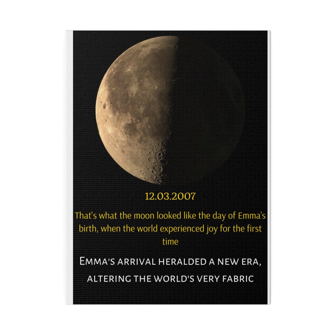 Customise Birthday Moon Phase - Etsy