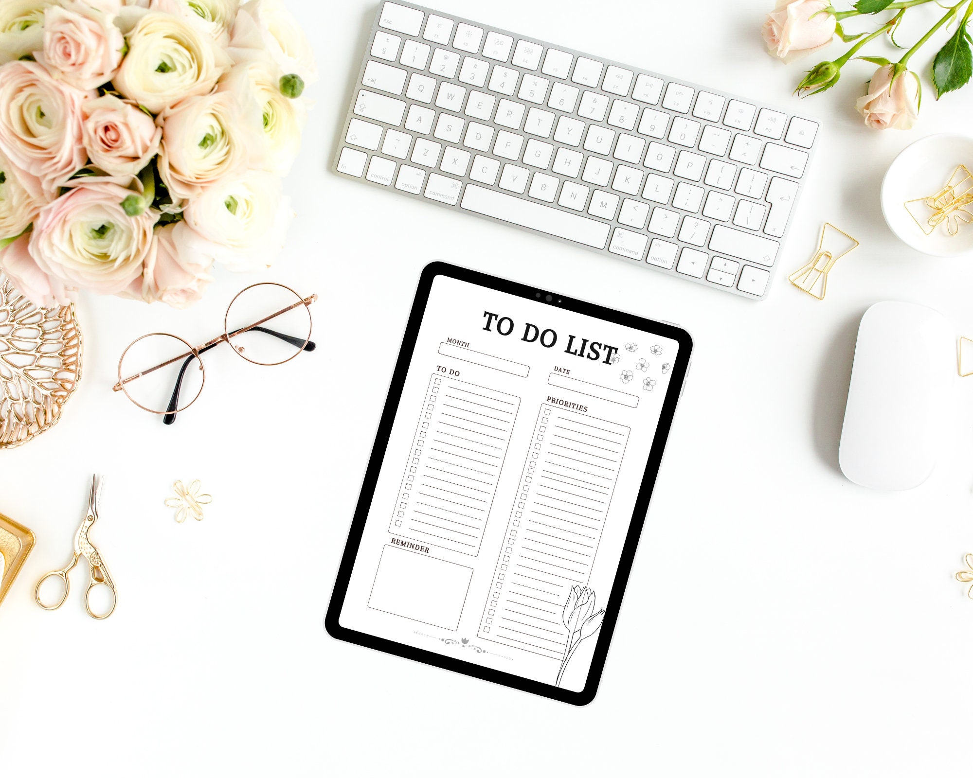 Printable Minimalist to Do List, Daily, Weekly To-do Planner Checklist ...