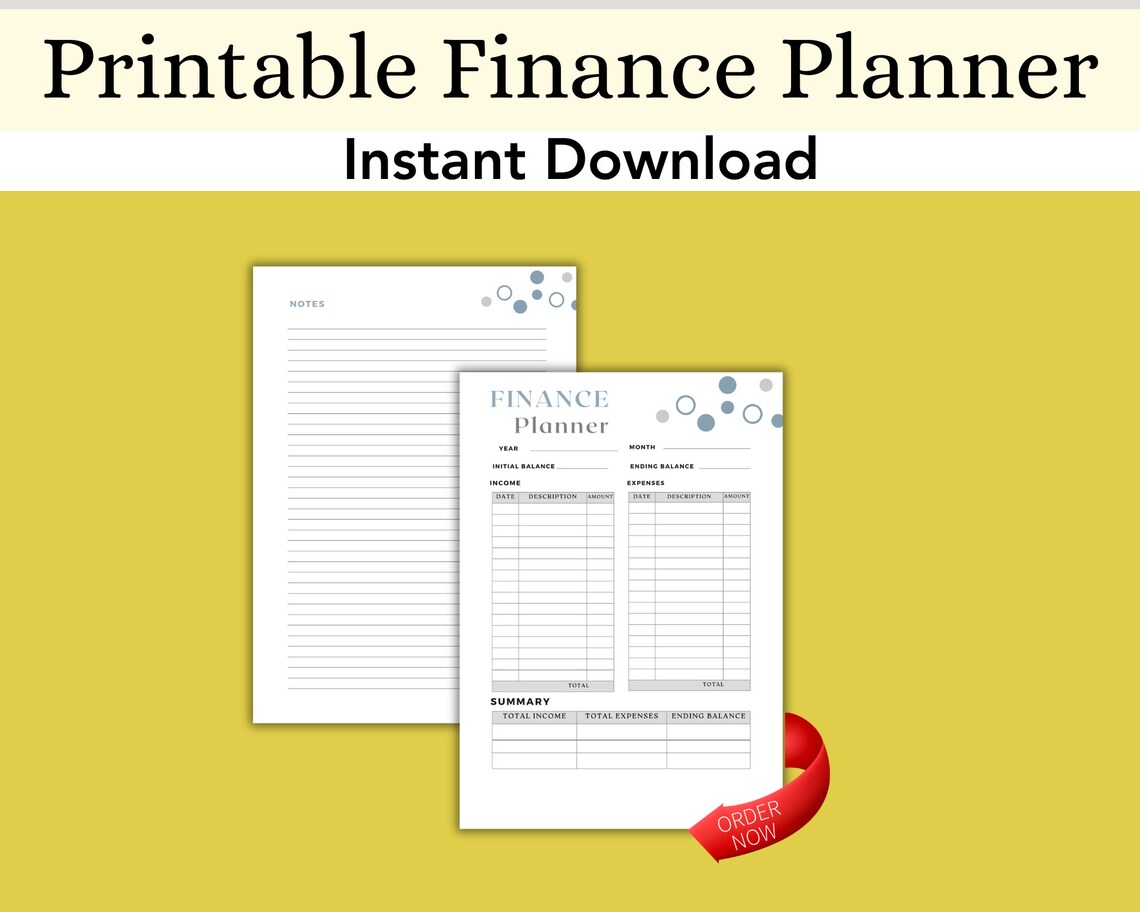 Printable Finance Planner Template, Budget Tracker, Expenses Tracker ...
