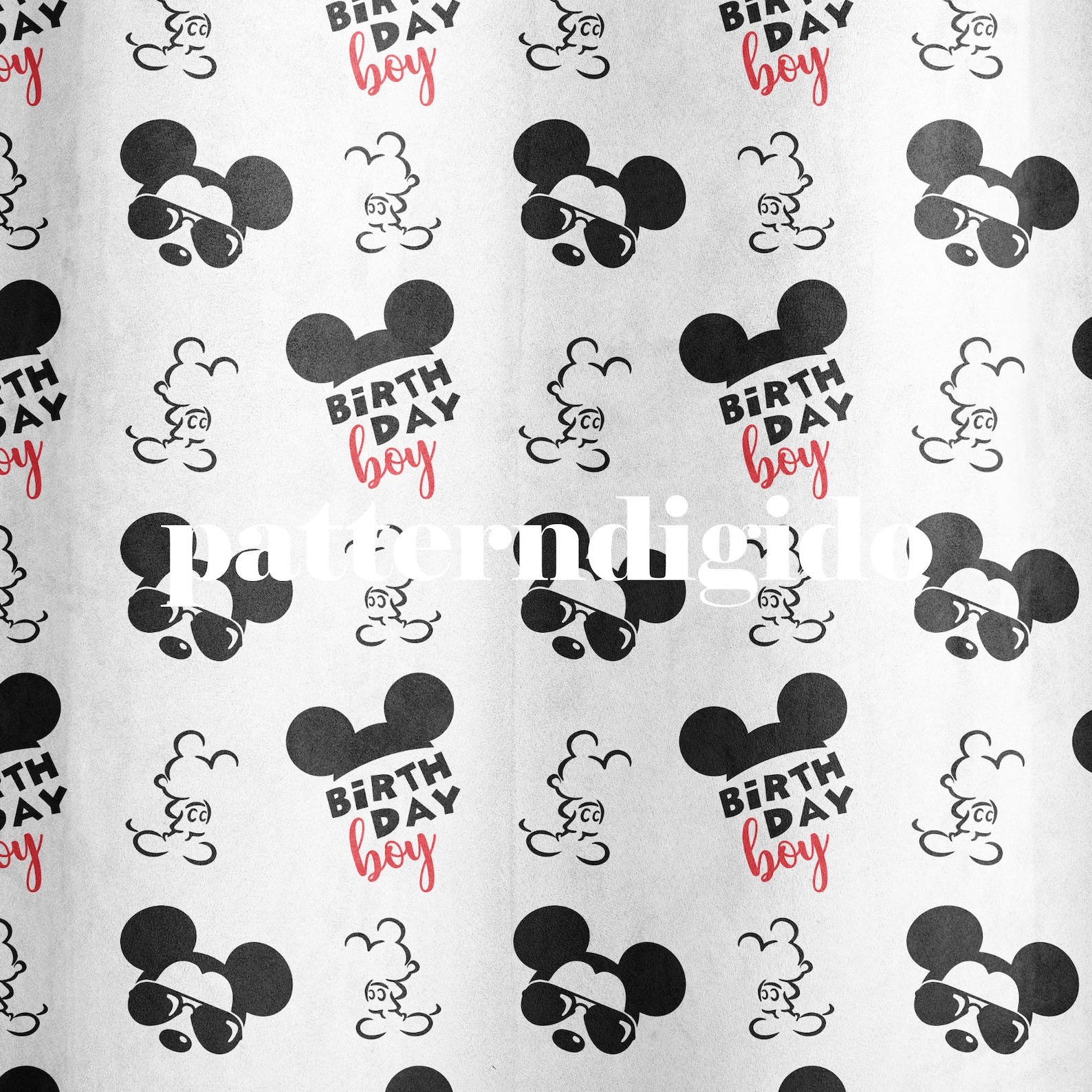 Mickey Mouse PNG JPG Seamless Repeat Pattern File, Magical Mouse ...