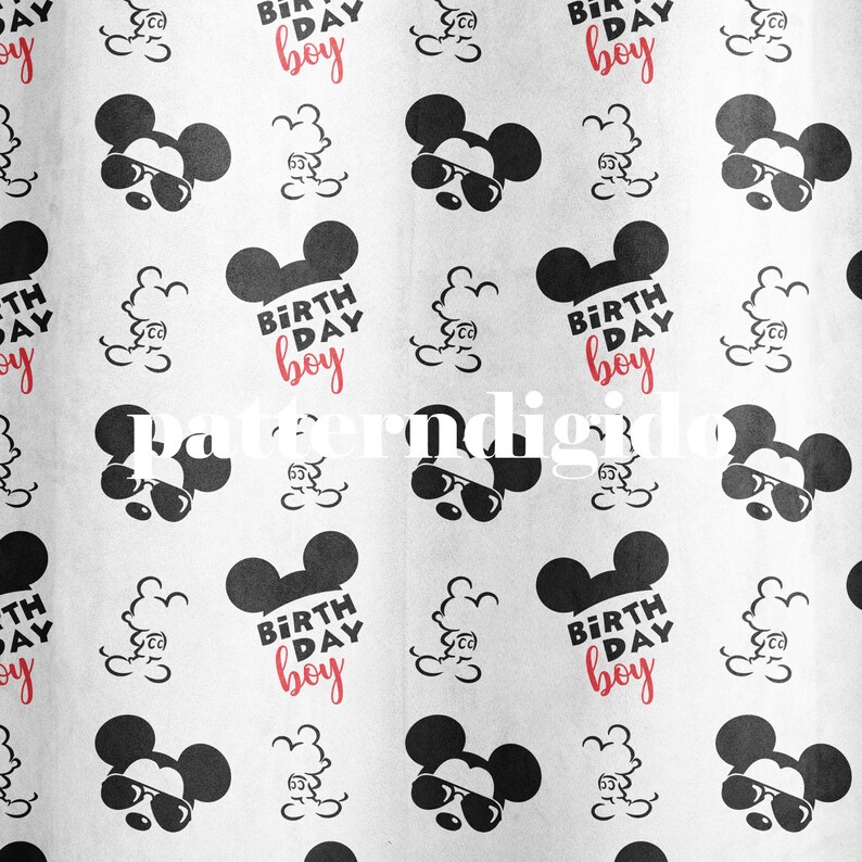 Mickey Mouse PNG JPG Seamless Repeat Pattern File, Magical Mouse ...