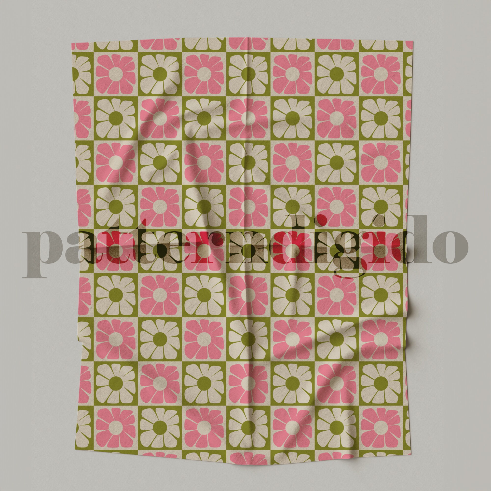 Groovy Checker Seamless Pattern, Retro Checkered Pattern, Checkerboard ...