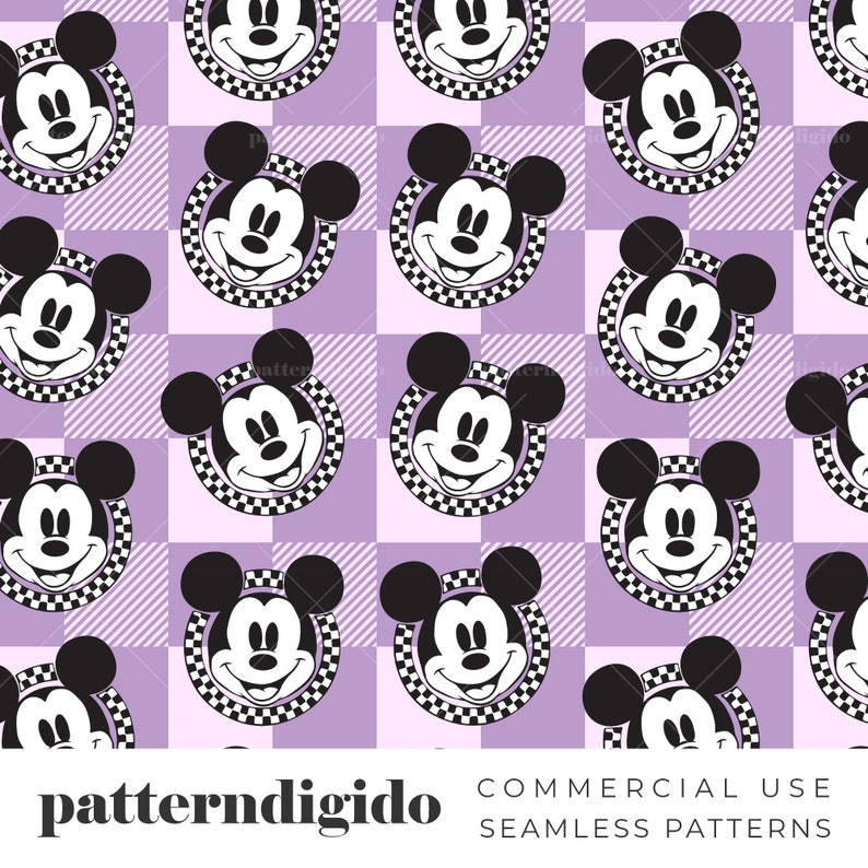 Mickey Mouse Seamless Repeat Pattern, Mickey Pattern, Mickey Digital ...