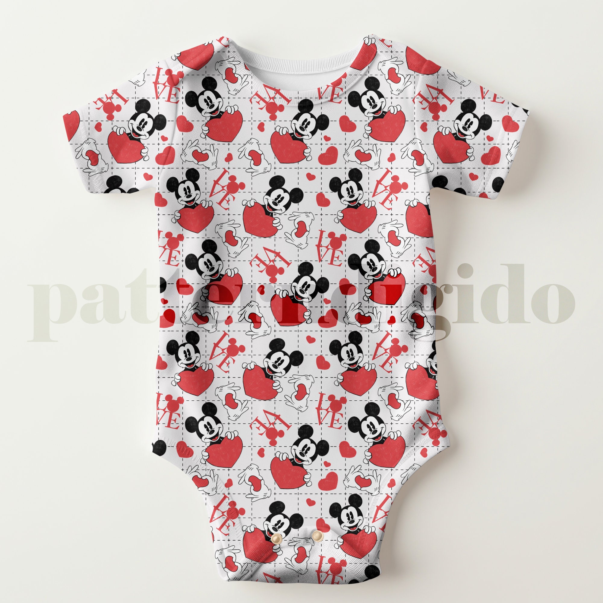 Mickey Love Seamless Repeat Pattern File, Magical Mouse Seamless ...