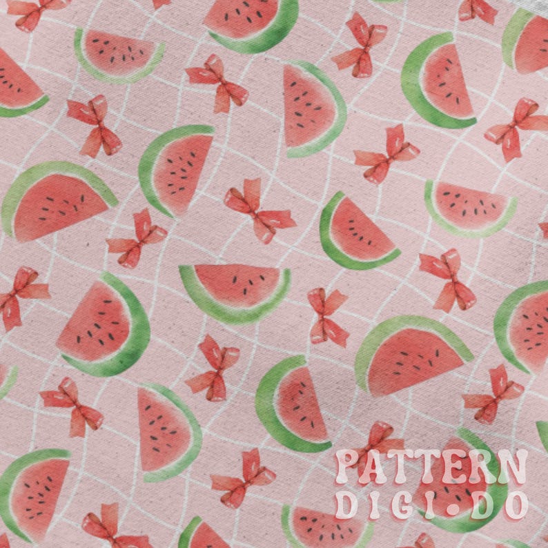 LAST ONES!! Pink Watermelon Summer Background Seamless Pattern Paper ...