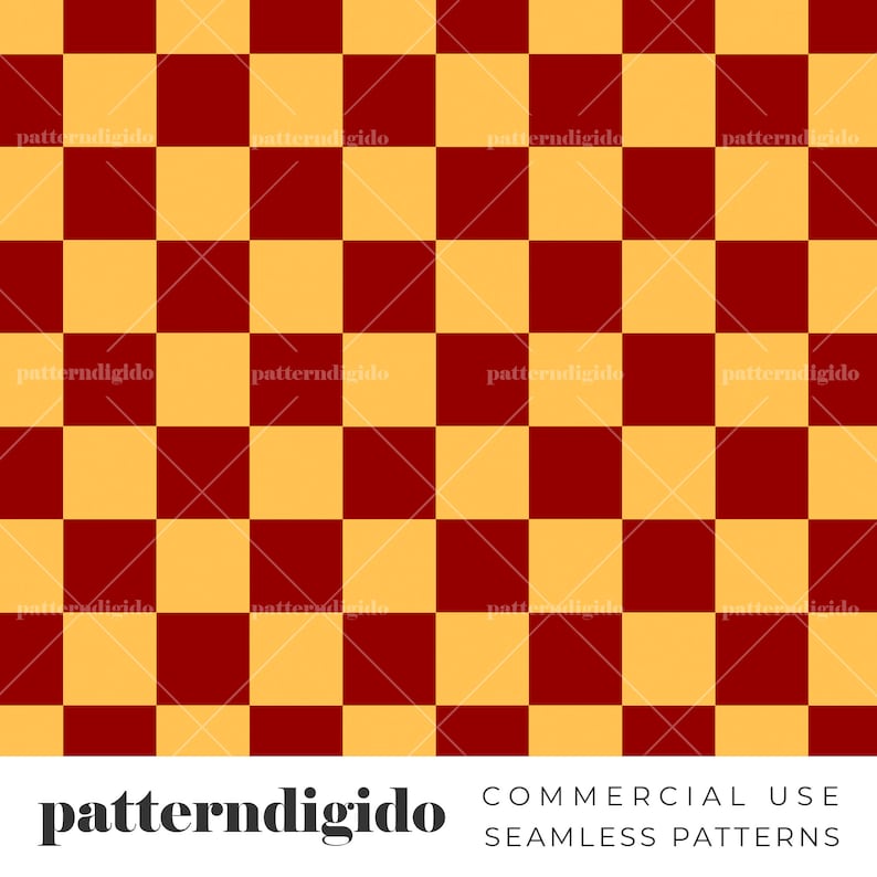 Red and Yellow Checkered Seamless Pattern, Groovy Pattern, Checkerboard ...