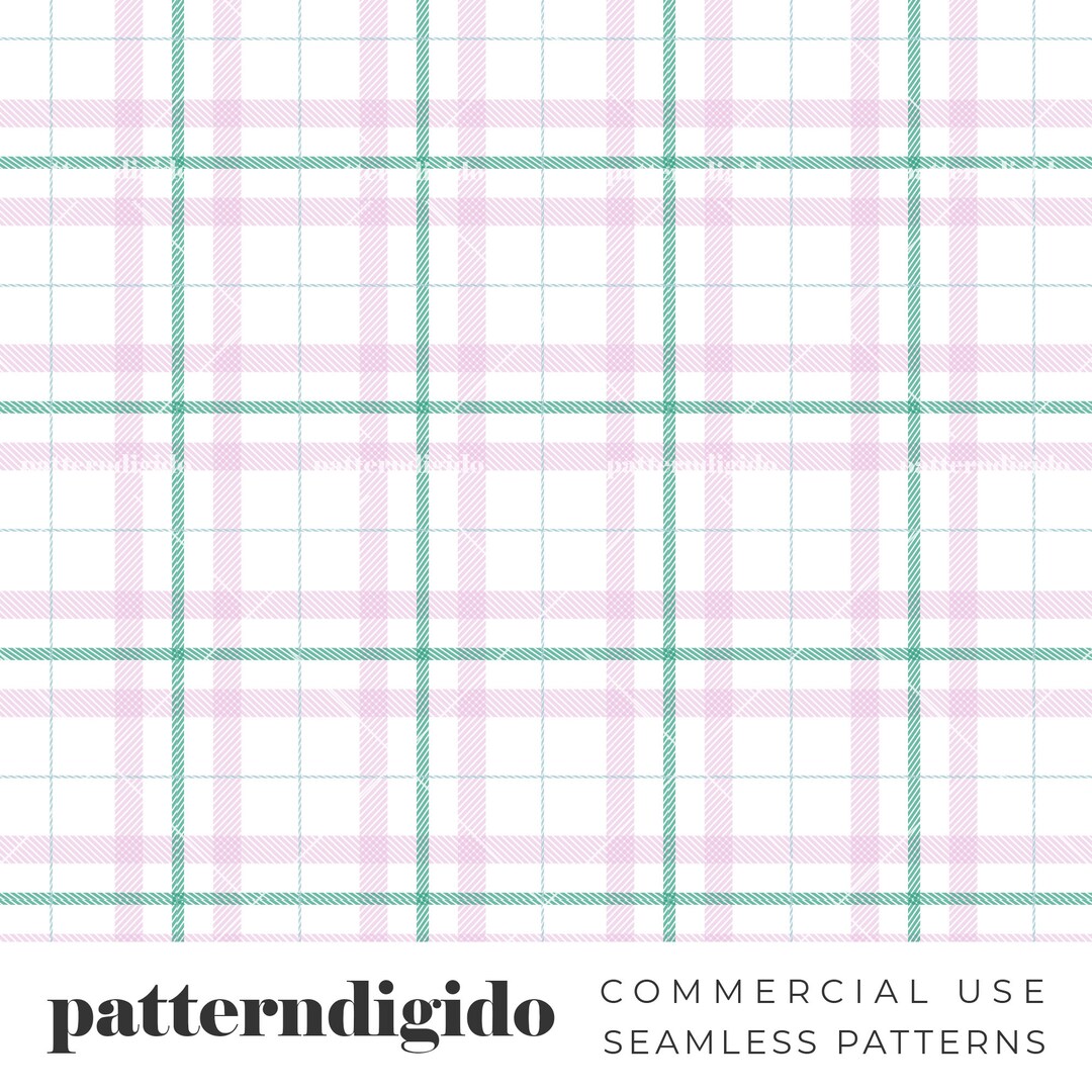 Pink Buffalo Plaid Seamless Pattern File, Pastel Gingham Seamless ...