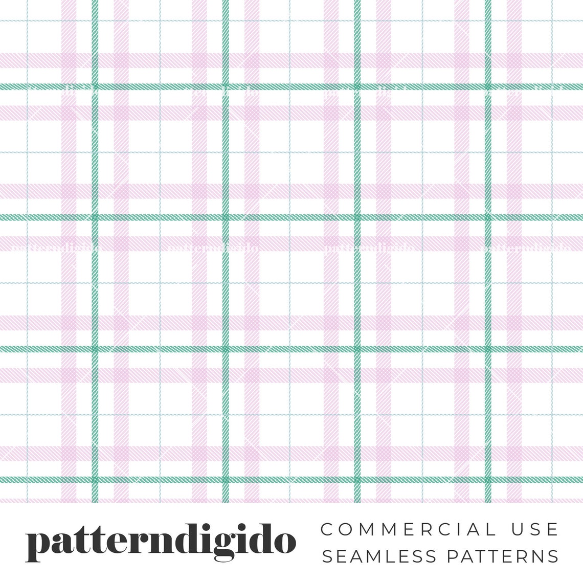 Pink Buffalo Plaid Seamless Pattern File, Pastel Gingham Seamless ...