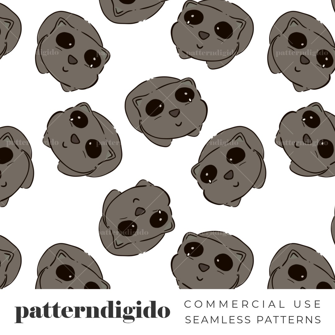 Sad Hamster Seamless Repeating Pattern Digital Paper for Fabric ...