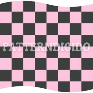 Pink & Pale Black Checkered Seamless Pattern Paper, Valentines Day ...