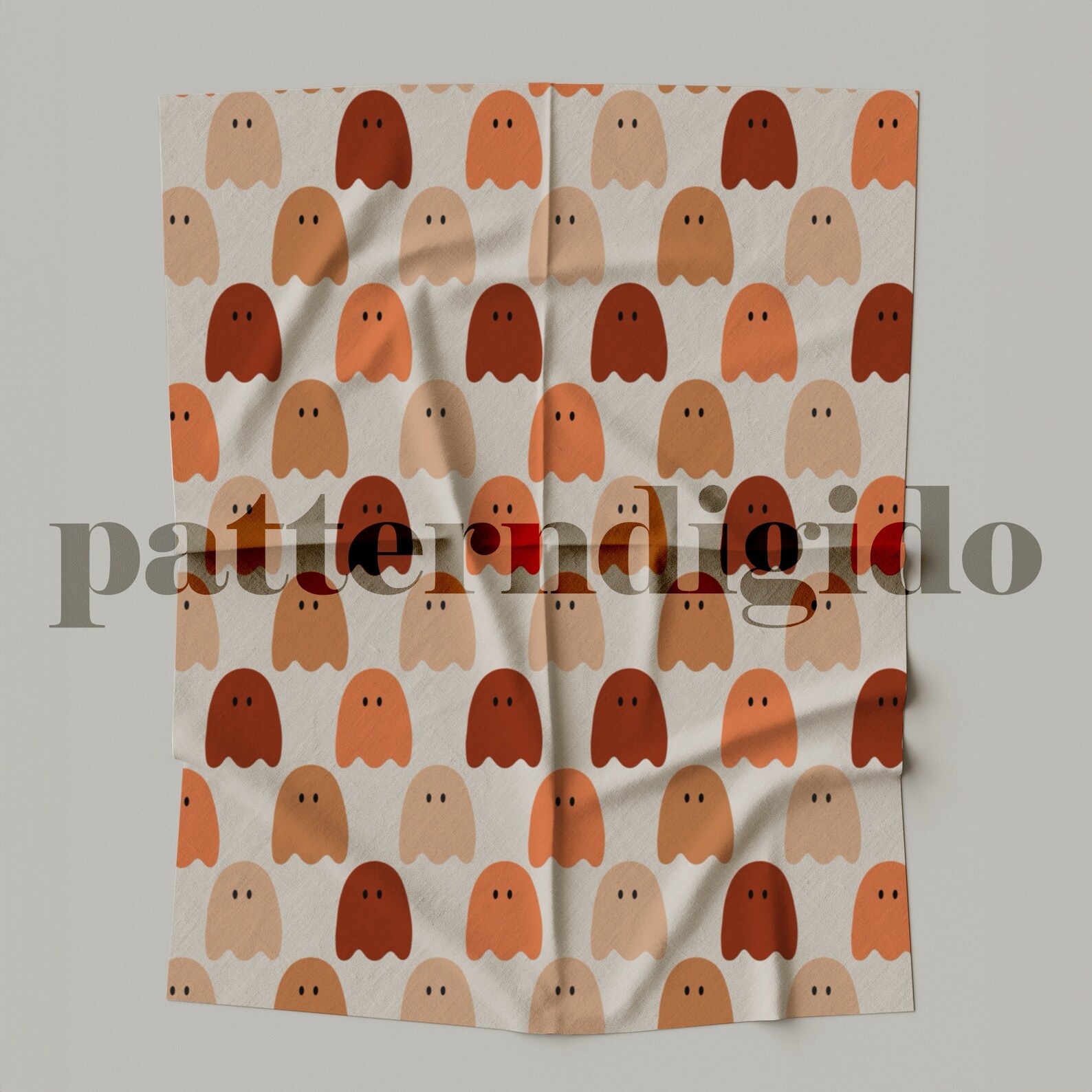 Halloween Cute Ghosts Seamless Pattern, Autumn Fall Repeating Pattern ...