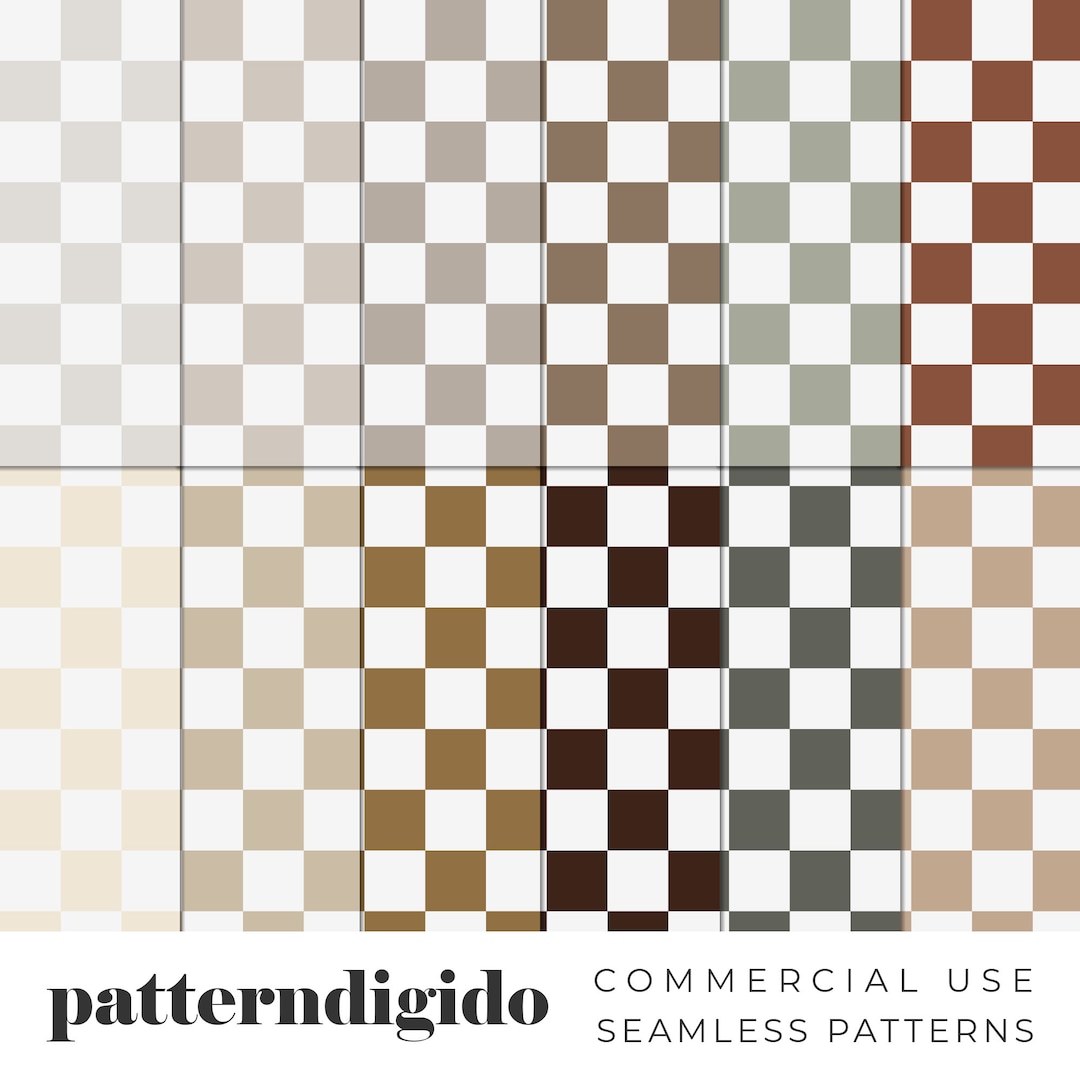 Neutral Checkered Bundle Seamless Repeat Pattern File, Checkerboard ...