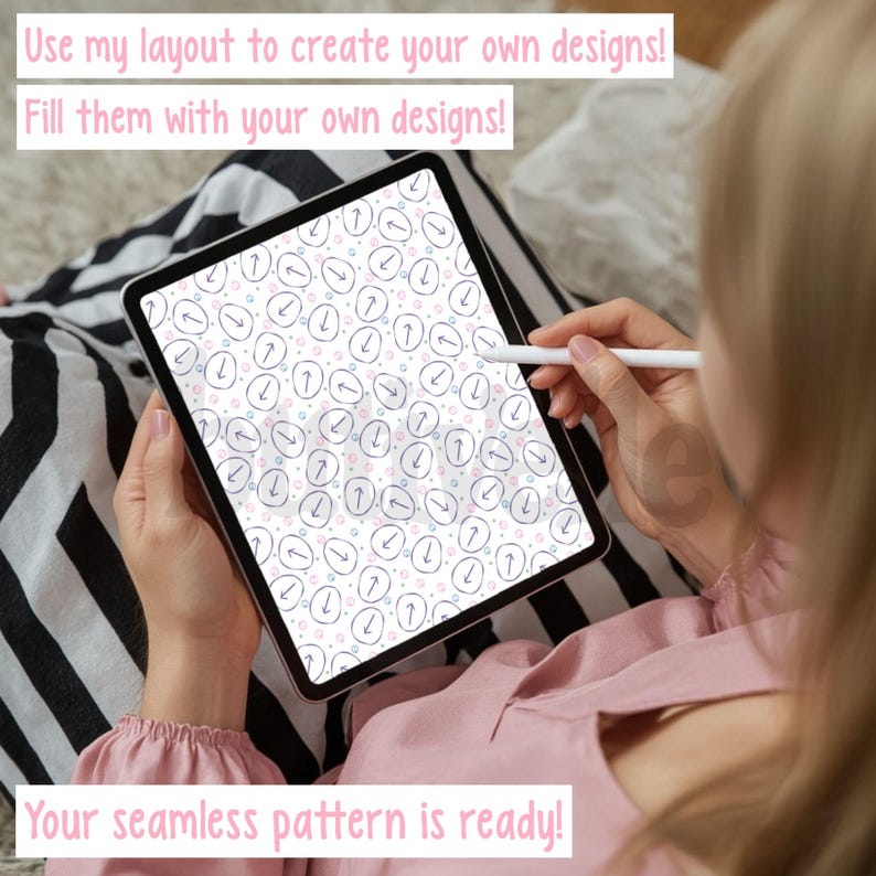 PL-1 Create Your Own Seamless Pattern, Procreate File, DIY, PNG ...