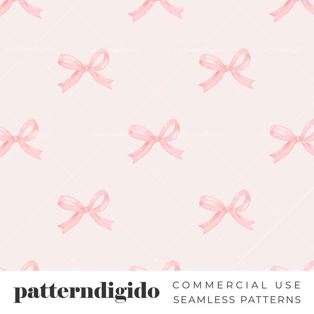 Pink Coquette Seamless Pattern, Repeating Pattern Files for Girls, Girl ...