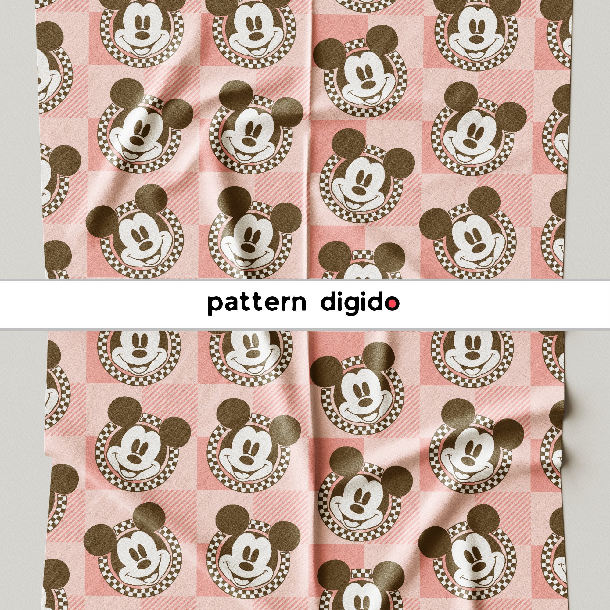 Mickey Mouse Seamless Repeat Pattern, Pink Mickey Pattern, Mickey ...