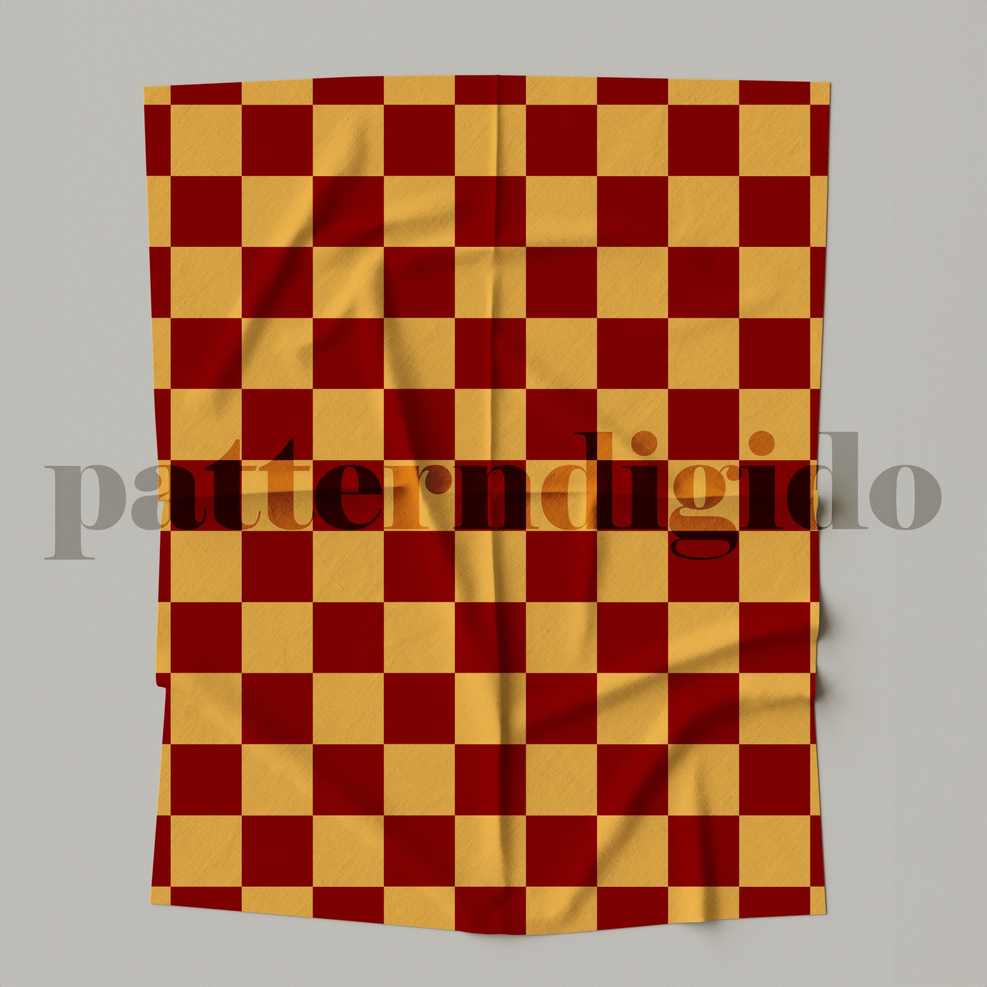 Red and Yellow Checkered Seamless Pattern, Groovy Pattern, Checkerboard ...