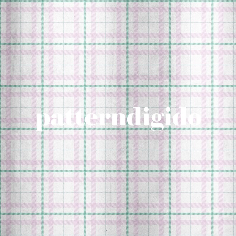 Pink Buffalo Plaid Seamless Pattern File, Pastel Gingham Seamless ...