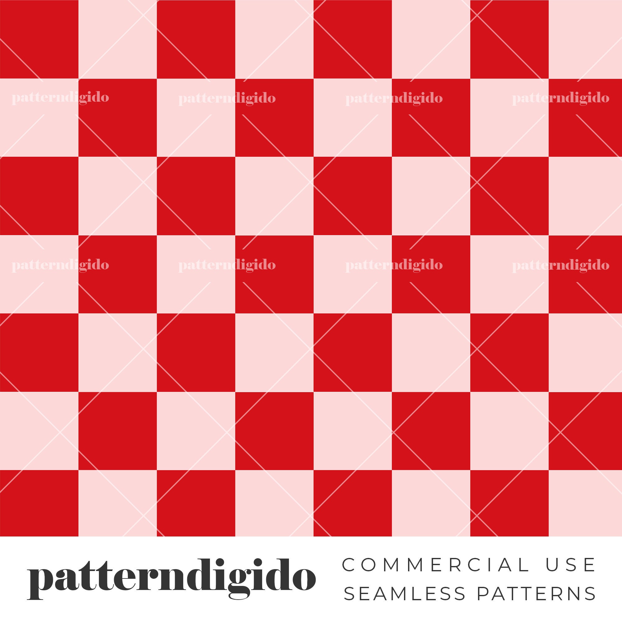 Pink and Red Checkered Seamless Pattern, Valentines Day Pattern ...