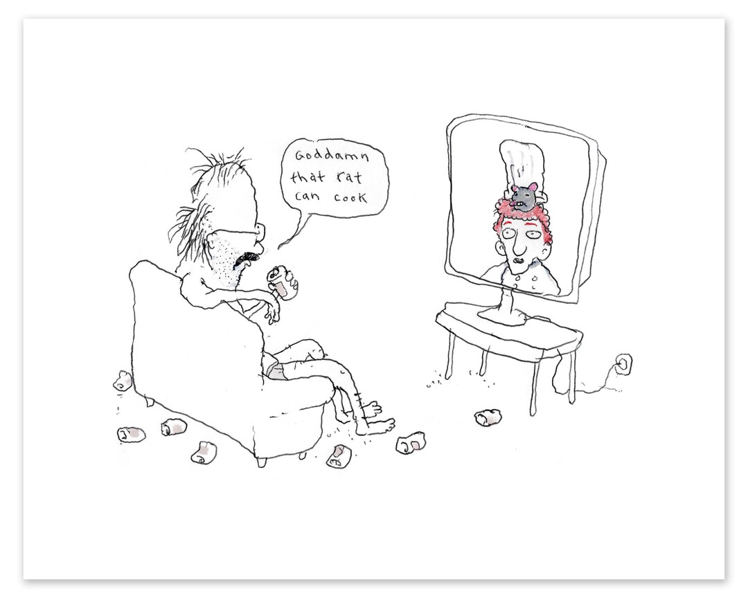 Rat Chef Authentic Josh Mecouch Pants Art Print Signed - Etsy