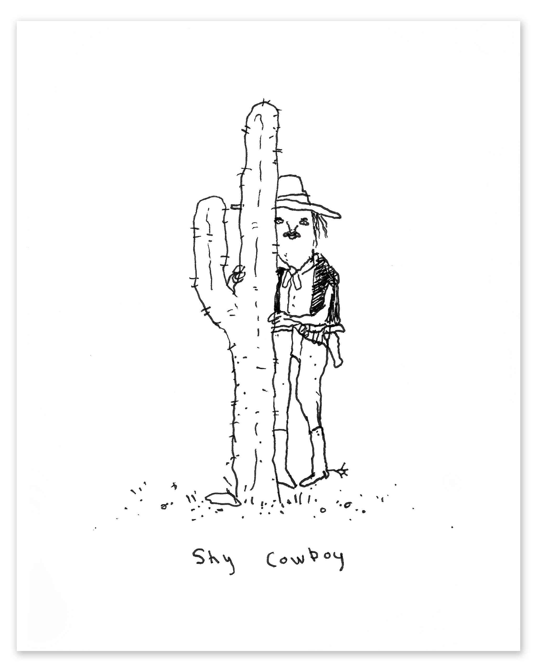 Shy Cowboy Authentic Josh Mecouch Pants Art Print Signed - Etsy