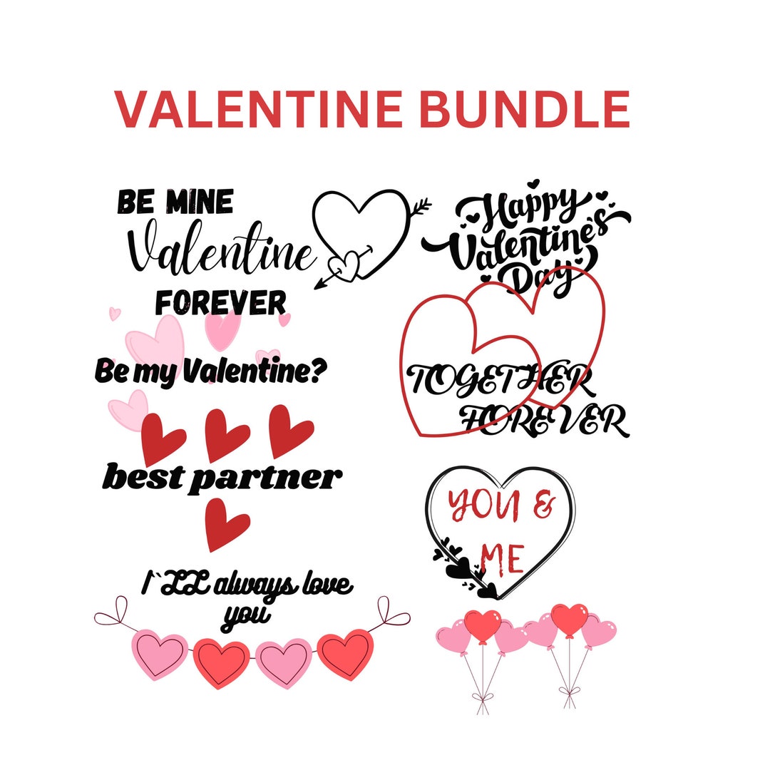 Valentine Svg Bundle , Valentine Png Bundle , Valentine Season Svg ...