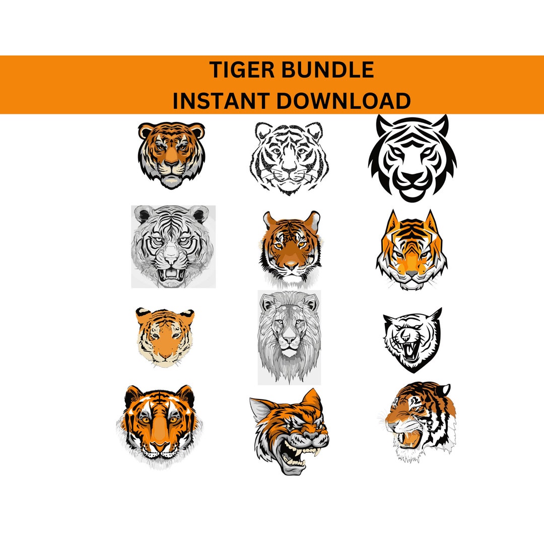 Tiger Face Svg , Tiger Head Svg , Tiger Svg Bundle , Tiger Svg Files , Tiger Svg Designs , Tiger ...