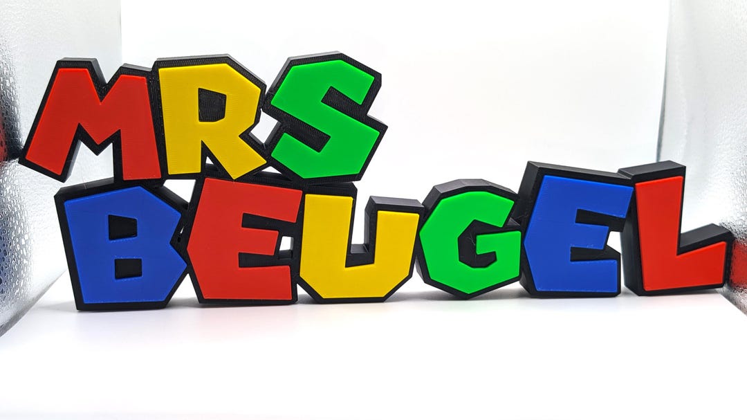 Custom Super Nintendo Font Name Plate – 3D Printed Retro Gamer Decor - Etsy