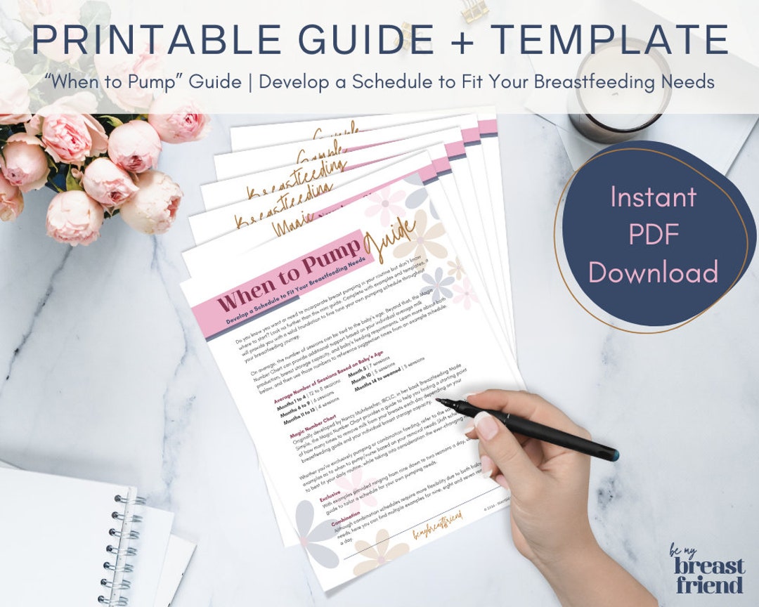 When to Pump Guide | Breastfeeding Schedule Template, Breast Pumping ...