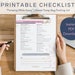 Breastfeeding - Pumping Bag Checklist Printable | Packing List Template ...