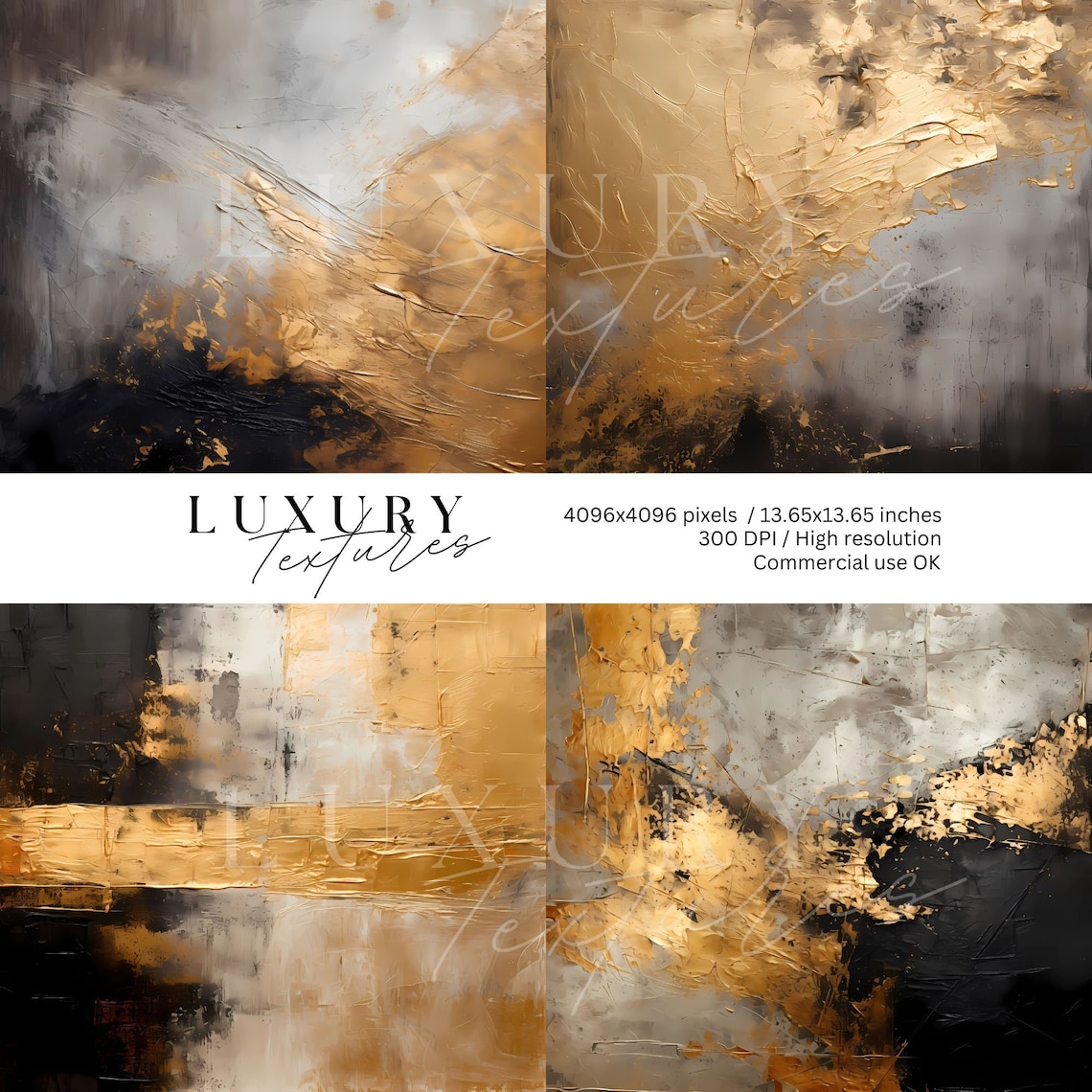 Black Digital Paper, Black and Gold, Gold Glam Paper, Alcohol Ink ...