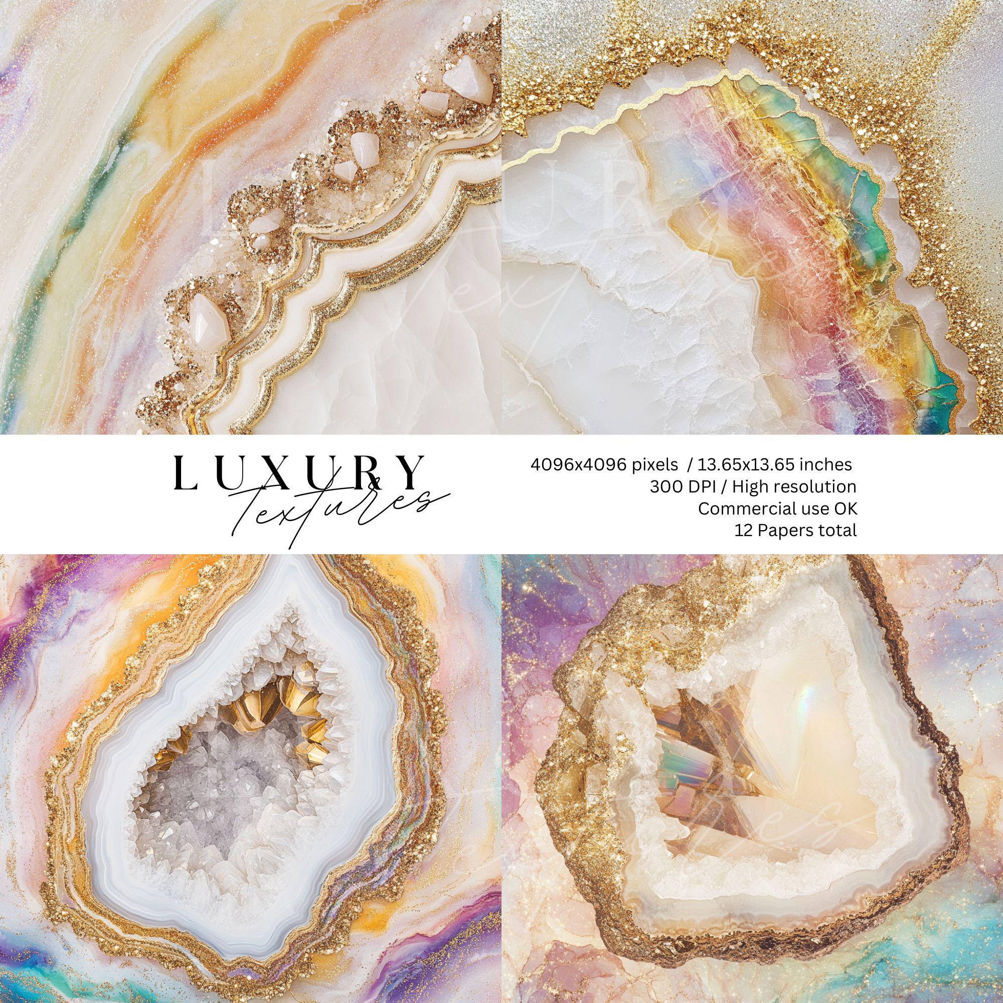 Geode Digital Paper, Agate Quartz Texture, Crystal Digital Backgrounds ...