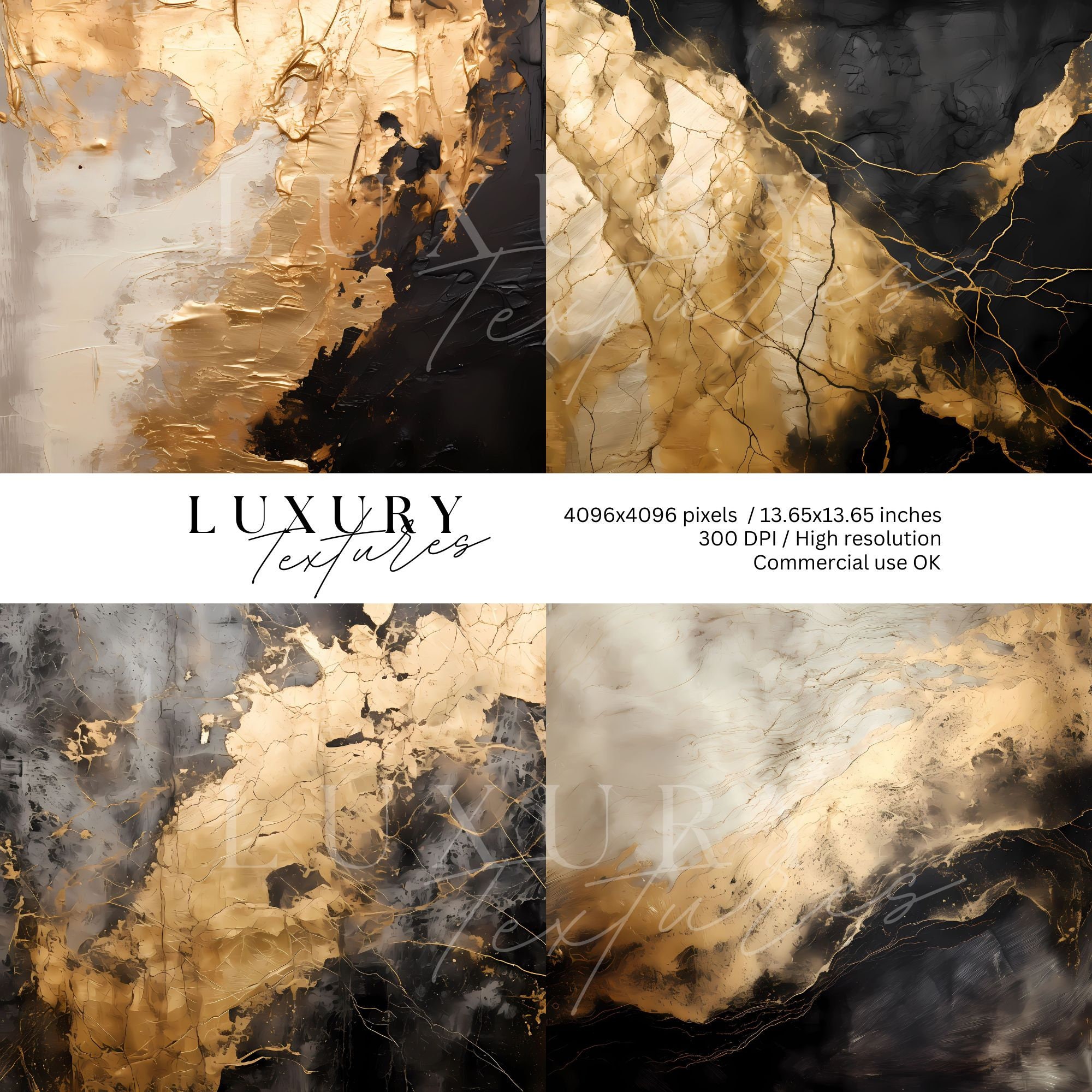 Black Digital Paper, Black and Gold, Gold Glam Paper, Alcohol Ink ...