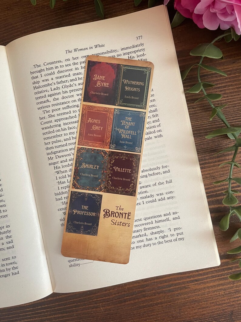 Brontë Sisters Bookmark – Jane Eyre Wuthering Heights Literary Gift ...