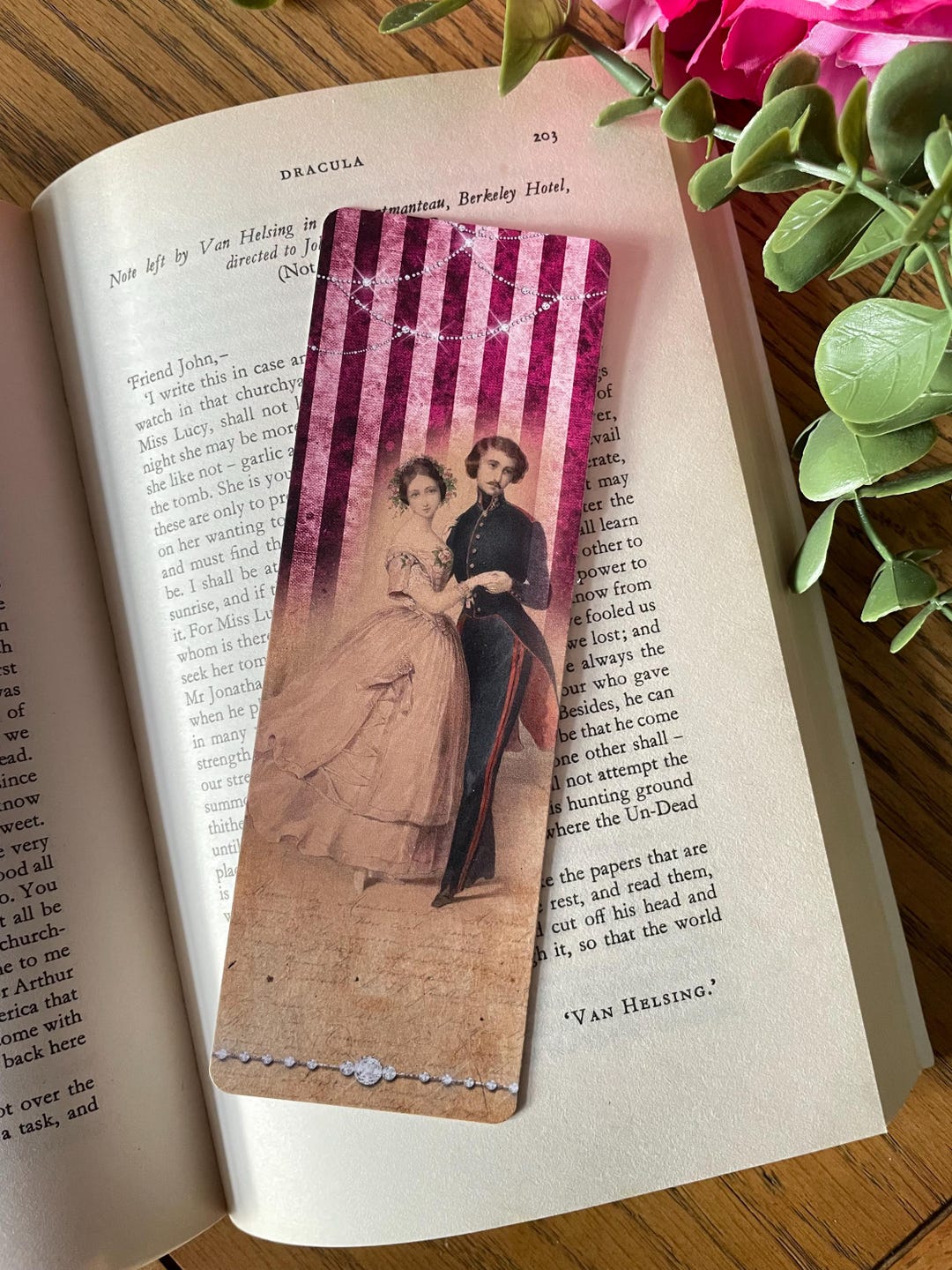 Victoria & Albert Dancing Bookmark Vintage Victorian Style Victorian ...
